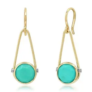 ELLIOT YOUNG Candy Rush Single Drop Gemstone Earrings Blue