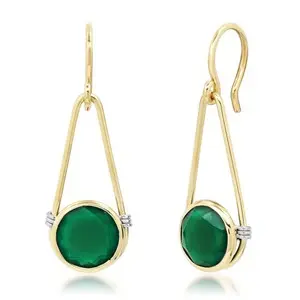ELLIOT YOUNG Candy Rush Single Drop Gemstone Earrings Green