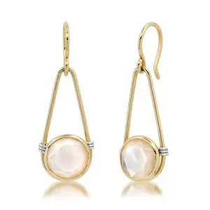 ELLIOT YOUNG Candy Rush Single Drop Gemstone Earrings - Mother Of Pearl