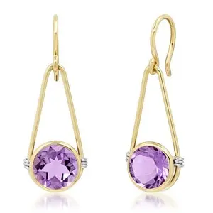 ELLIOT YOUNG Candy Rush Single Drop Gemstone Earrings Purple