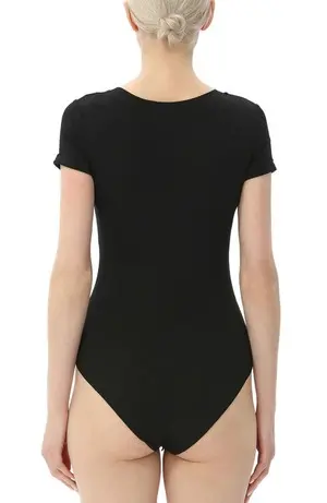 KIMI + KAI V-neck Bodysuit - Black