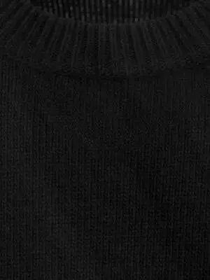 Stone Island Ribbed-knit Crew-neck Sweater - Black