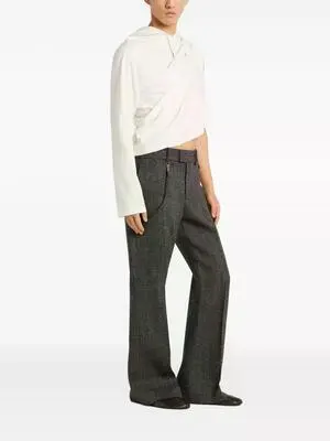 COURREGES Asymmetric Long-sleeve Hoodie - White