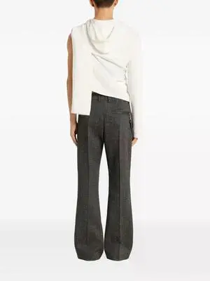 COURREGES Asymmetric Long-sleeve Hoodie - White