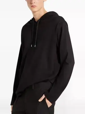 COURREGES Asymmetrical Cropped Hoodie - Black