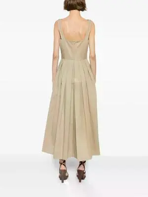 Elie Saab Embroidered Gabardine Dress