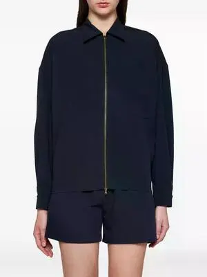 BLANCA VITA Zip-up Silk Jacket