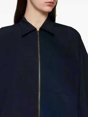 BLANCA VITA Zip-up Silk Jacket