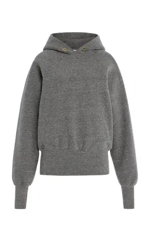LES TIEN Taylor Cotton-blend Hooded Sweatshirt - Grey