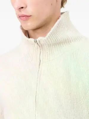 Our Legacy Stand-collar Zip-up Cardigan - Neutrals