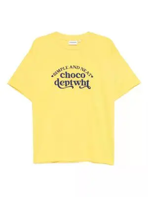 CHOCOOLATE Logo-embroidered T-shirt - Yellow