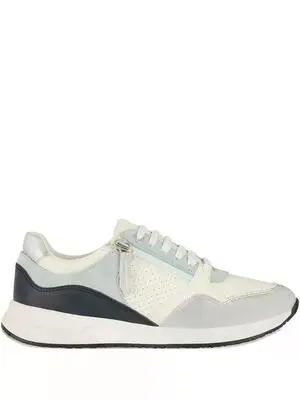 Geox Silver Tone Sneakers For Women