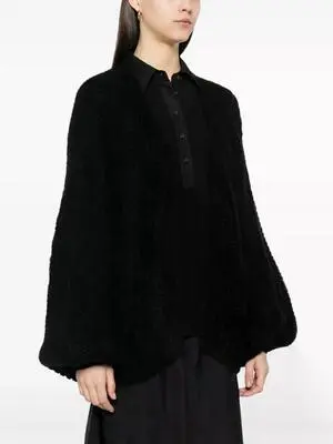 TOTEME Puff-sleeve Cardigan - Black