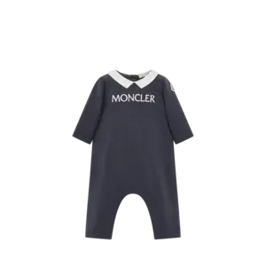 Moncler Embroidered Logo Cotton Baby Grow