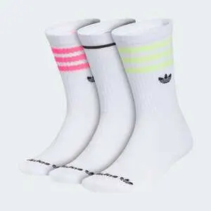 Adidas Originals Roller 3.0 3-pack Crew Socks - White / Lucid Pink / Pulse Lime