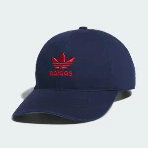 Adidas Relaxed Strap-back Cap - Night Indigo / Scarlet