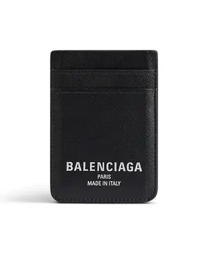 Balenciaga Credit Magnet Card Holder - Black