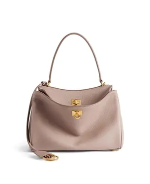 Balenciaga Small Grained Calfskin Rodeo Handbag - Sesame