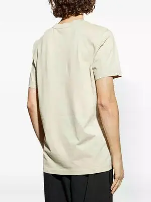 Moncler Logo-patch Cotton T-shirt - Neutrals