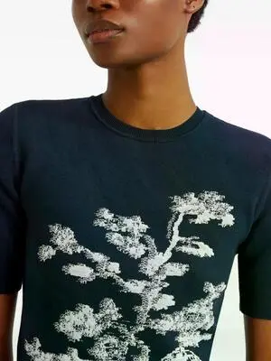 Erdem Jacquard Short-sleeve Top