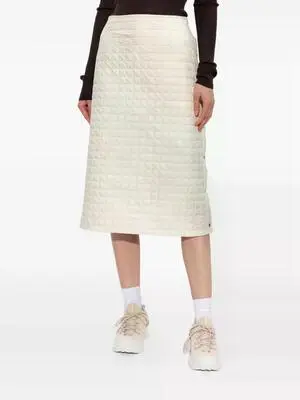 Moncler Quilted Button-fastening Midi Skirt - Neutrals