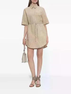 Fendi Monogram-logo Shirt Dress