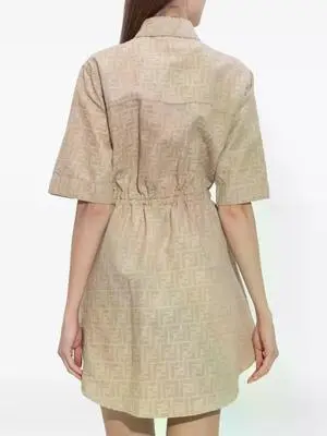 Fendi Monogram-logo Shirt Dress