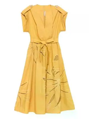 Elie Saab Embroidered Midi Dress
