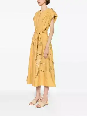 Elie Saab Embroidered Midi Dress