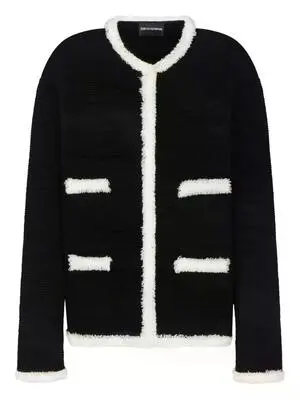 Emporio Armani Ottoman Fringed-detail Jacket