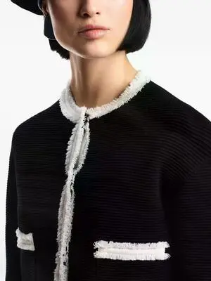 Emporio Armani Ottoman Fringed-detail Jacket
