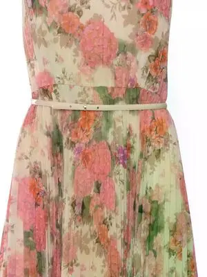 Max Mara Emery Floral Print Dress - Neutrals