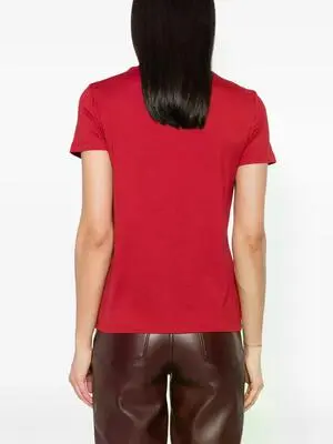 Max Mara Sequin-embellished Cotton T-shirt - Red