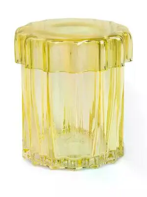 &K AMSTERDAM Astral Fluted Lidded Jar - Yellow