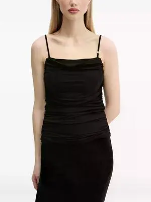 Hugo Draped Spaghetti-strap Top