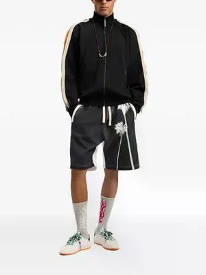 Palm Angels Palm-tree Print Drawstring Shorts - Black