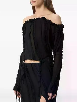 Blumarine Off-shoulder Ruffled Top