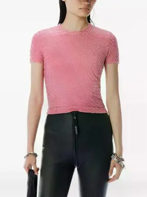 Alexander Wang Logo-embossed T-shirt - Pink