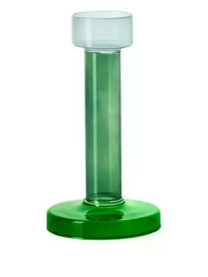 &K AMSTERDAM Bole Glass Candle Holder - Green