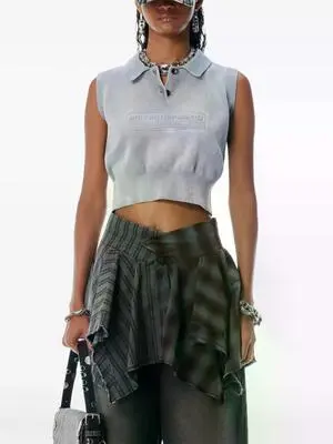 Alexander Wang Logo-embossed Polo Top