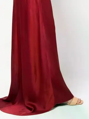 Max Mara V-neck Satin Gown