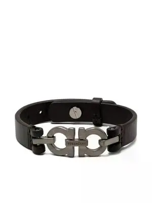 FERRAGAMO Double Gancini Bracelet - Brown