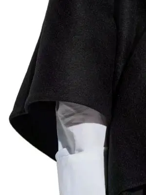 Max Mara Draped Cape - Black