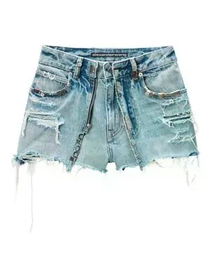 Alexander Wang Distressed Denim Shorts