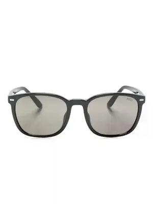 POLO RALPH LAUREN EYEWEAR Round-frame Logo-engraved Sunglasses - Black