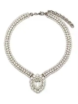 Alessandra Rich Crystal-embellished Necklace - Silver