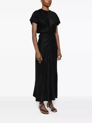 TOTEME Slouch-waist Maxi Dress - Black