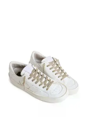 GOLDEN GOOSE Lurex Laces With Engraved Logo Detail - Gold