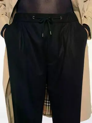 Giorgio Armani Pleated Drawstring Trousers - Blue