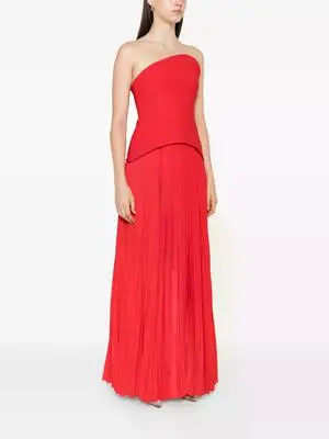 Solace London Britt Strapless Pleated Dress